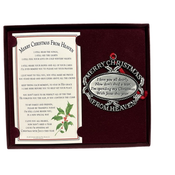 cathedral Art | Holiday | Silver Christmas Ornament With Poem | Poshmark